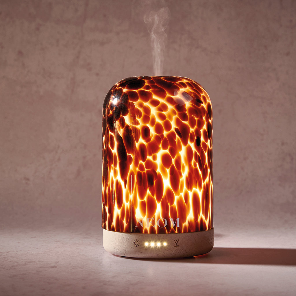 Wellbeing Pod Essential Oil Diffuser With Tortoiseshell Glass Cover ...