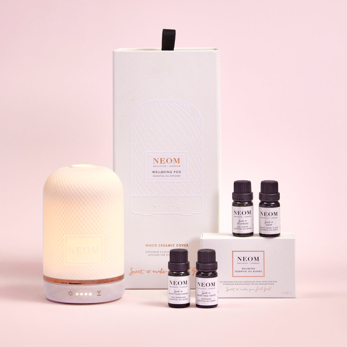 Wellbeing Pod Essential Oil Diffuser & Essential Oil Blends Collection ...