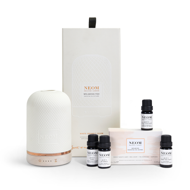 Wellbeing Pod Essential Oil Diffuser & Essential Oil Blends Collection ...